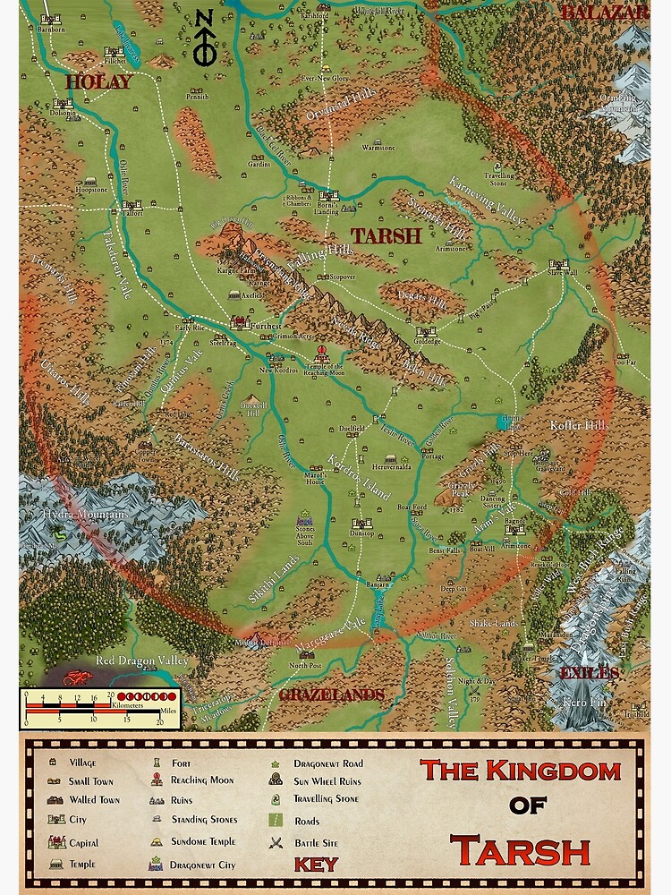 "The Kingdom of Tarsh - a Gloranthan Map" Poster for Sale by Sbrayarts ...
