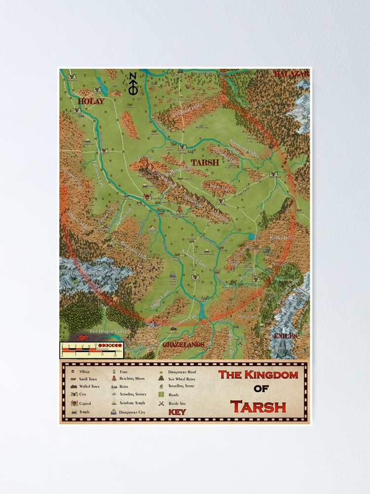 "The Kingdom of Tarsh - a Gloranthan Map" Poster for Sale by Sbrayarts ...