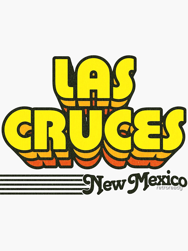 "Las Cruces, New Mexico | Retro Stripes" Sticker by retroready | Redbubble