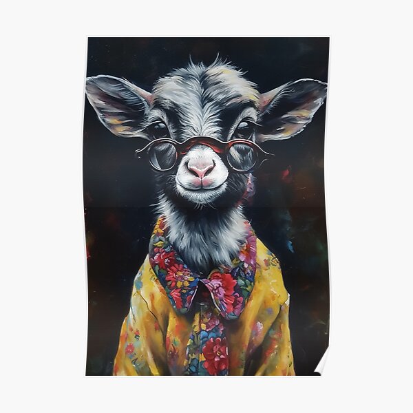 "Cute Baby Goat (Poster)" Posterundefined by Themoooh | Redbubble