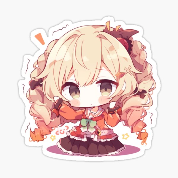 "Cute Chibi Anime Girl" Sticker for Sale by KLYPStickers | Redbubble