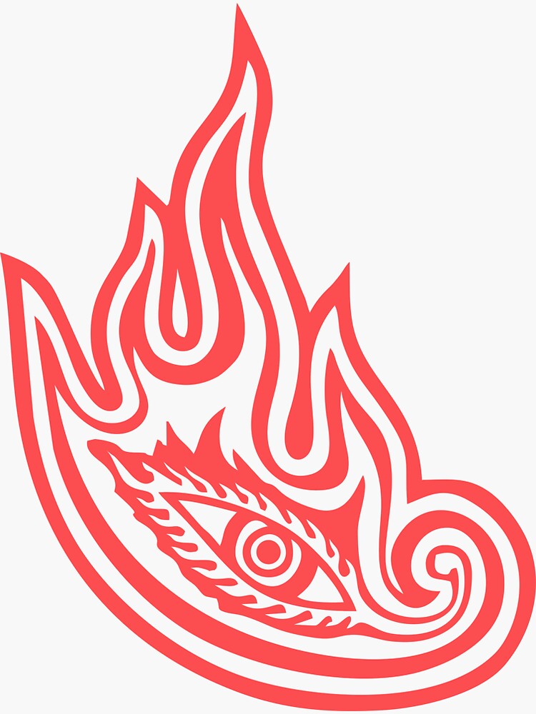 "Red Eye Fire" Sticker for Sale by daluiski1002 | Redbubble