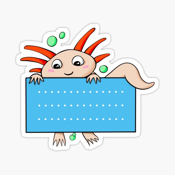 "Cute Axolotl Labels" Sticker by ARVectorDesign | Redbubble