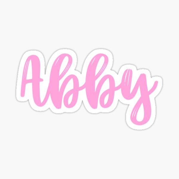 "Abby Name - Pink" Sticker for Sale by moxsto | Redbubble