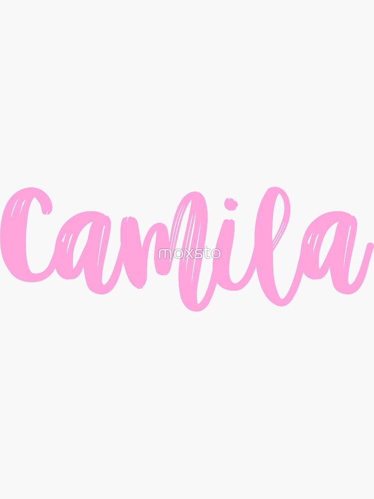 "Camila Name - Pink" Sticker for Sale by moxsto | Redbubble