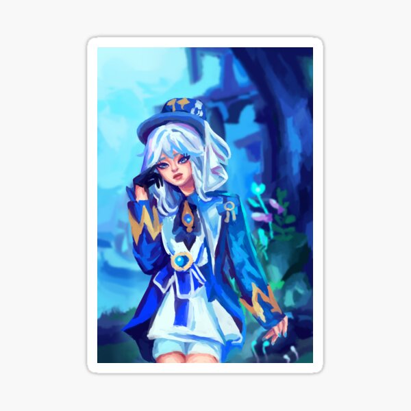 "Genshin Impact Furina Focalors Fontaine Hydro Archon" Sticker for Sale ...