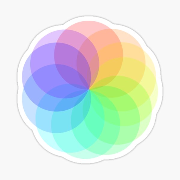 "Rainbow Color Wheel" Sticker for Sale by laurelstreed | Redbubble