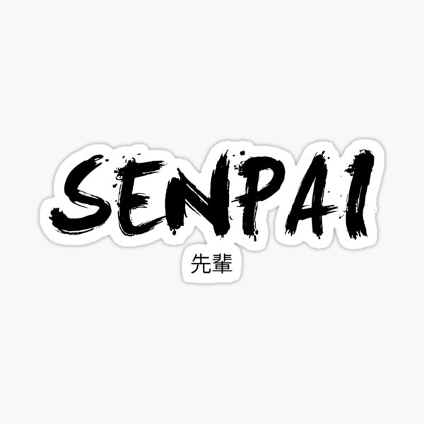 "Senpai design" Sticker for Sale by 1963clothing | Redbubble