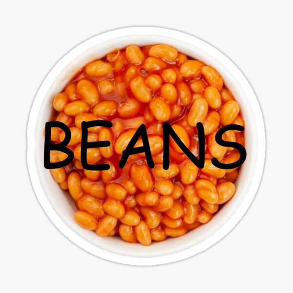 "beans" Sticker for Sale by Alex Tyltin | Redbubble