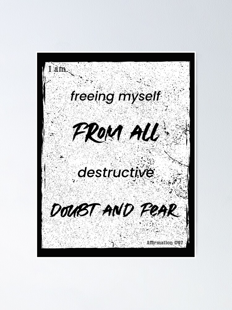 "Positive Affirmations: Freeing Myself (Minimalist Black on White ...