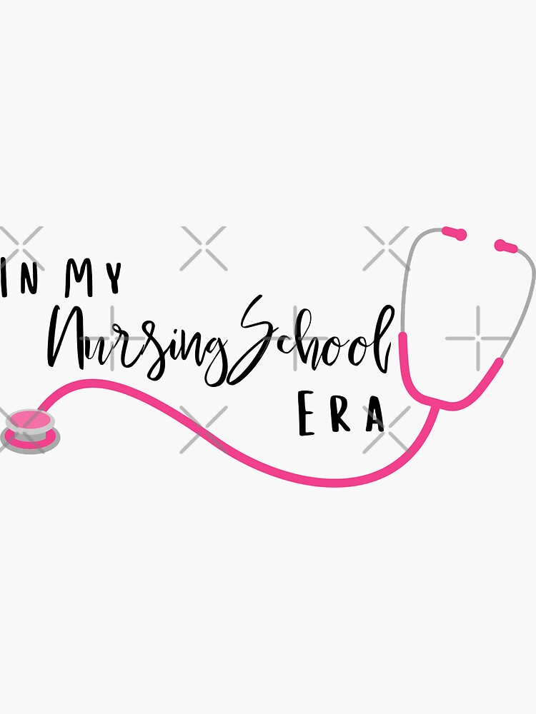"In My Nursing School Era (Pink)" Sticker for Sale by LadyGideon ...