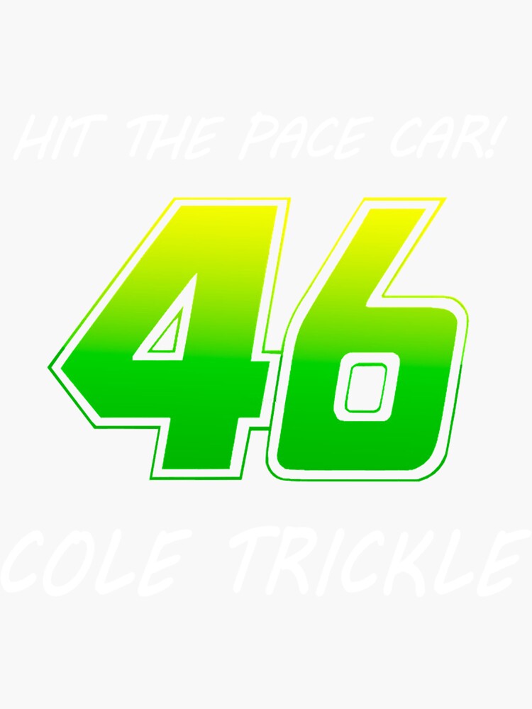 "46 cole trickle - Days of thunder " Sticker for Sale by ELIEZBERT ...