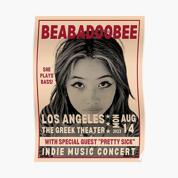 "Beabadoobee Concert" Poster for Sale by postertoburn | Redbubble