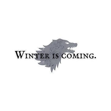 "House Stark ‘Winter is Coming’" Sticker for Sale by studiosticky330 ...