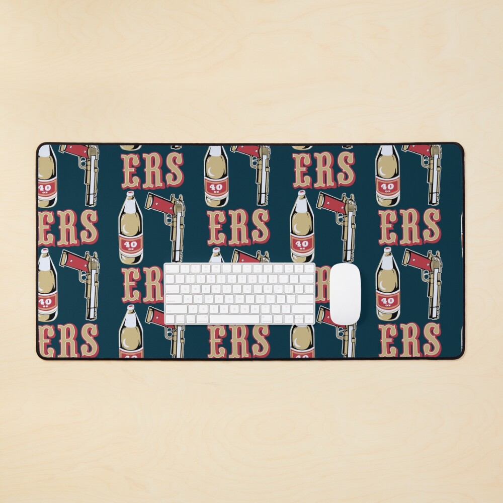 "Cool Mens Black 49ers 40 OZ 9MM Gold Gun" Sticker for Sale by ...