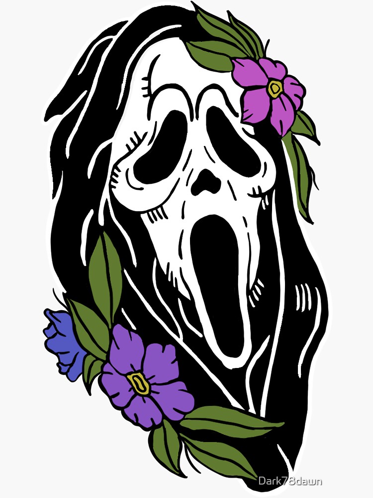 "Spring Ghostface " Sticker for Sale by Dark78dawn | Redbubble