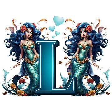 "Mermaid Alphabet The Letter L From Sirenas Collection" Greeting Card ...