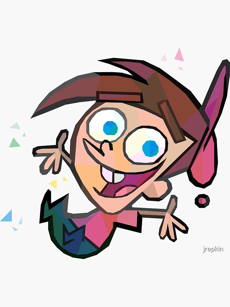 "Geometric Timmy Turner" Sticker by jrepkin | Redbubble