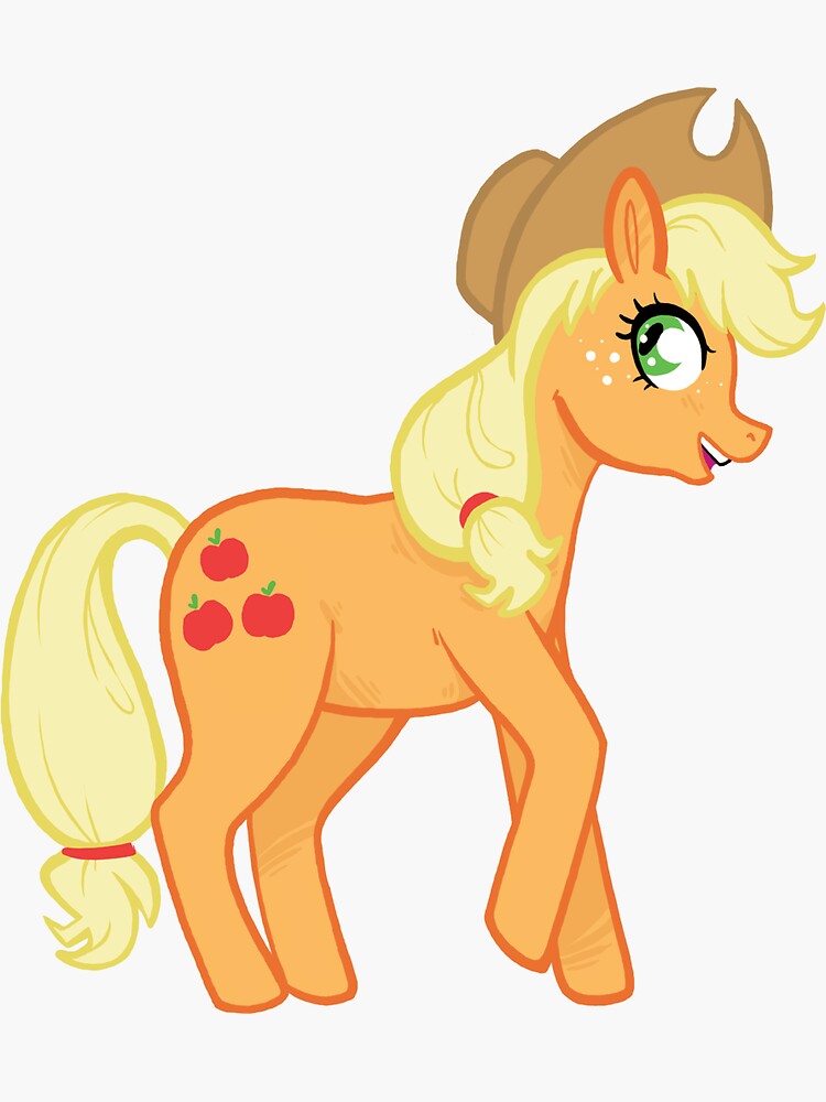 "Applejack Sticker" Sticker for Sale by Sprak | Redbubble