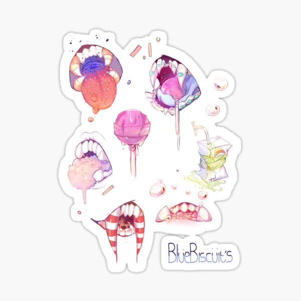 "Chompers" Sticker for Sale by bluebiscuits | Redbubble