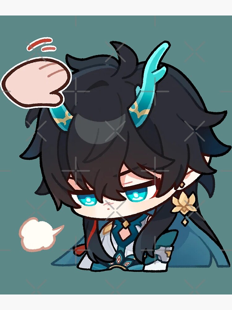 "Honkai Star Rail Chibi Dan Heng IL- Head Pat" Poster for Sale by ...