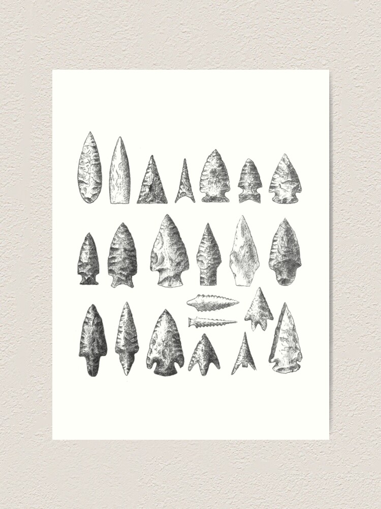 "Stone arrowheads" Art Print by Historyforyou | Redbubble