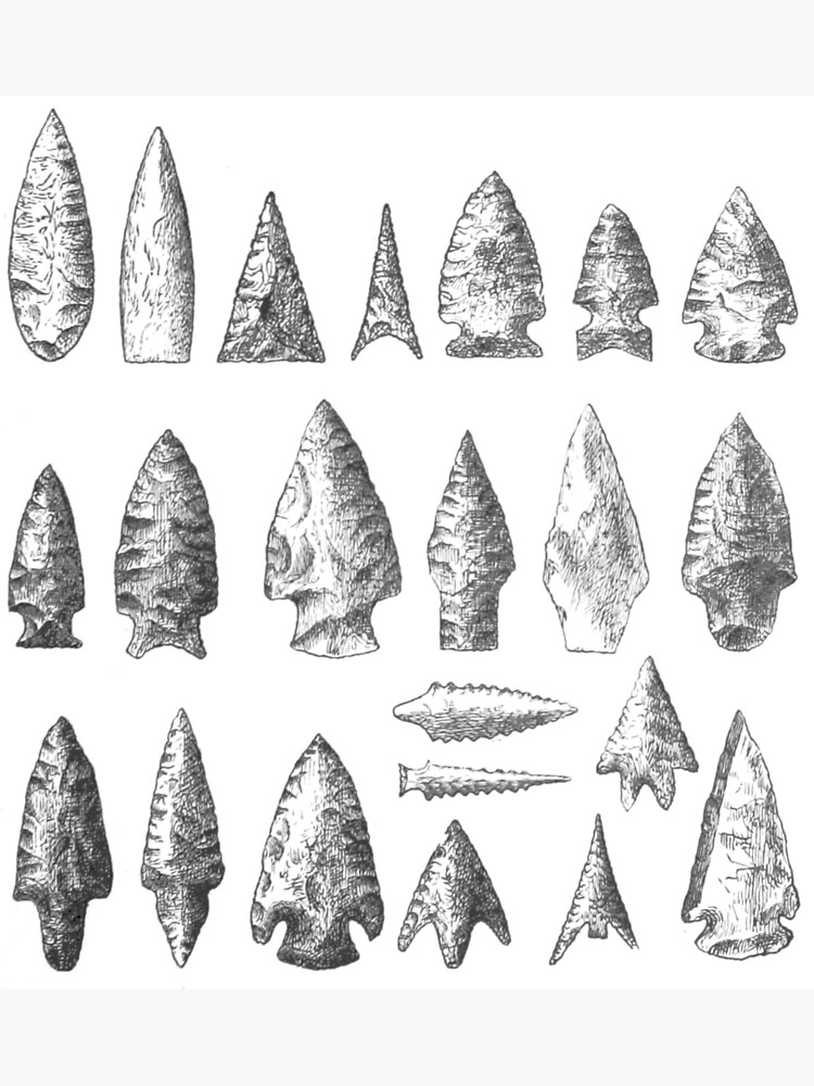"Stone arrowheads" Art Print by Historyforyou | Redbubble