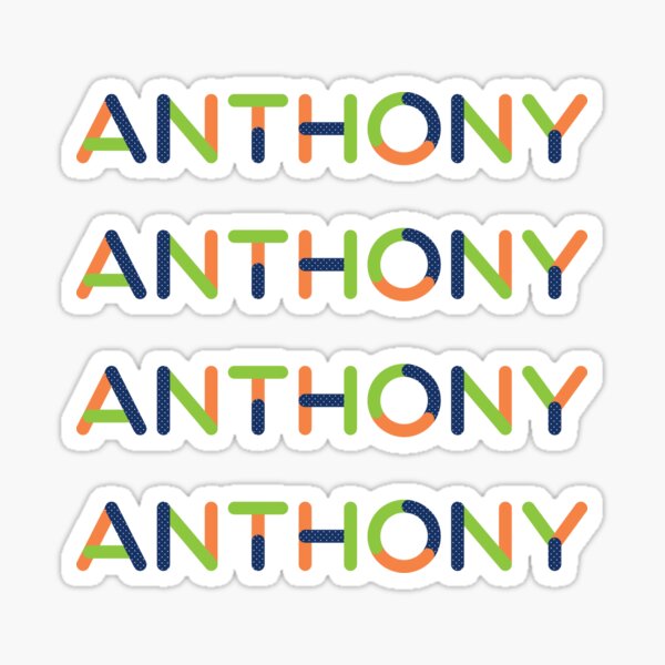 "ANTHONY name colorful set pack style 1" Sticker for Sale by ...