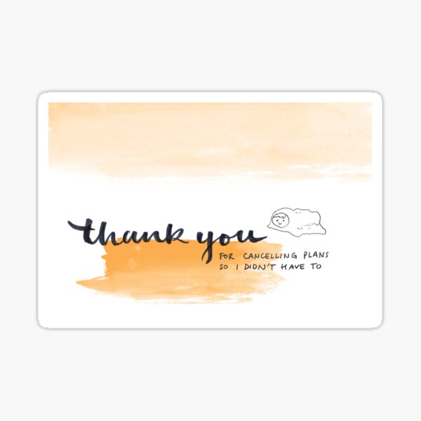 "Modern Greetings: Cancellation" Sticker by perceptual | Redbubble