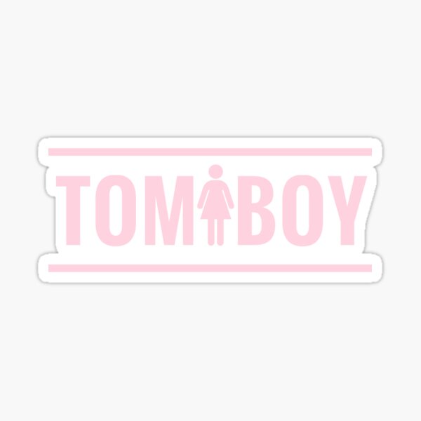 "Tomboy - Word in Pink" Sticker by TNTs | Redbubble
