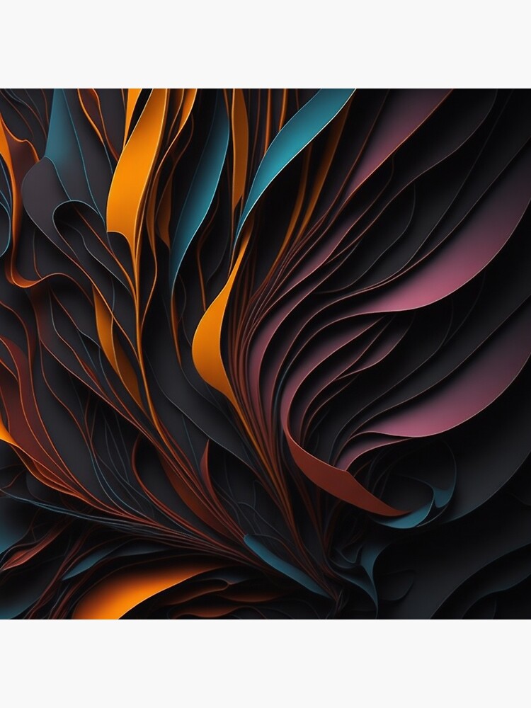 "3D Curve Theme Abstract Design" Sticker for Sale by procreativefox ...