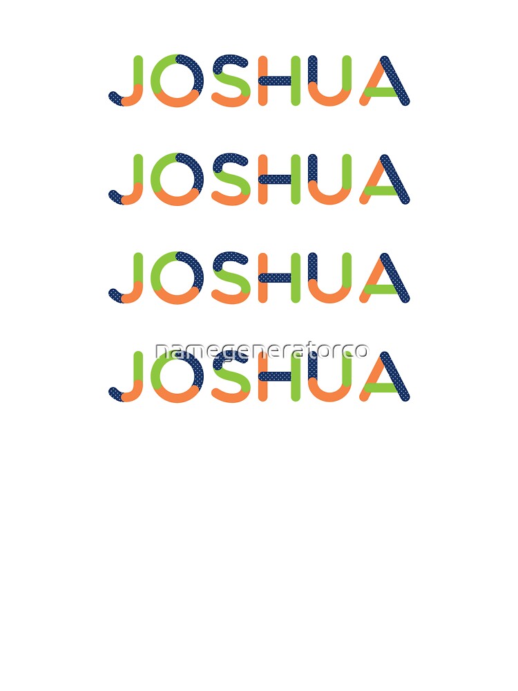 "JOSHUA name colorful set pack style 1" Kids T-Shirt for Sale by ...