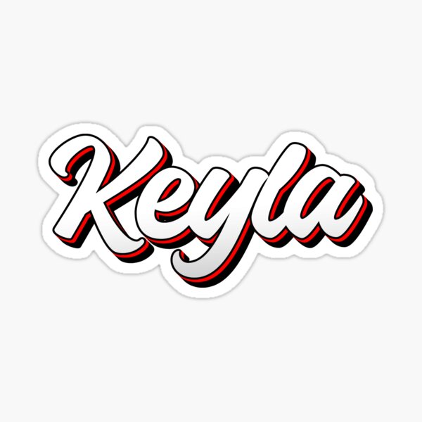 "Retro Keyla Name Label (Black)" Sticker for Sale by NafilNafiz | Redbubble