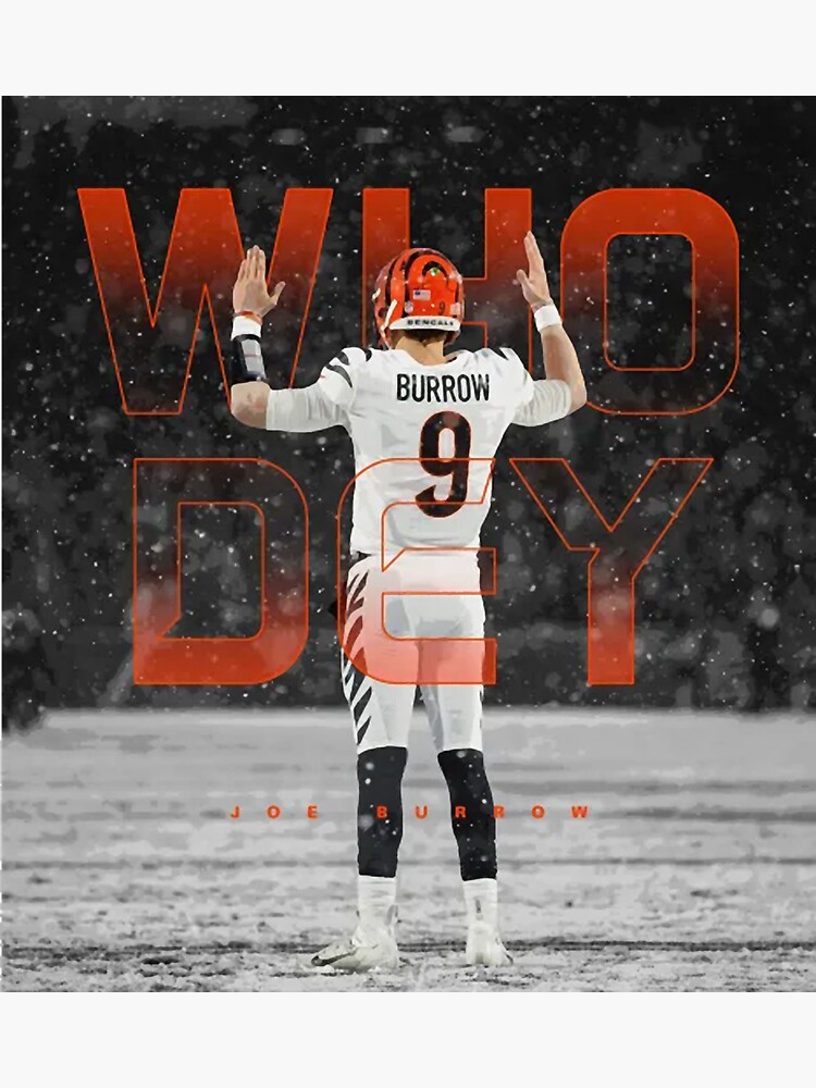 "Joe Burrow Who Dey" Sticker for Sale by DefeatedWong | Redbubble