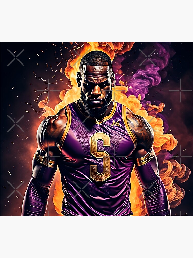"Superhero LeBron Purple and Gold Art" Poster for Sale by InGame ...