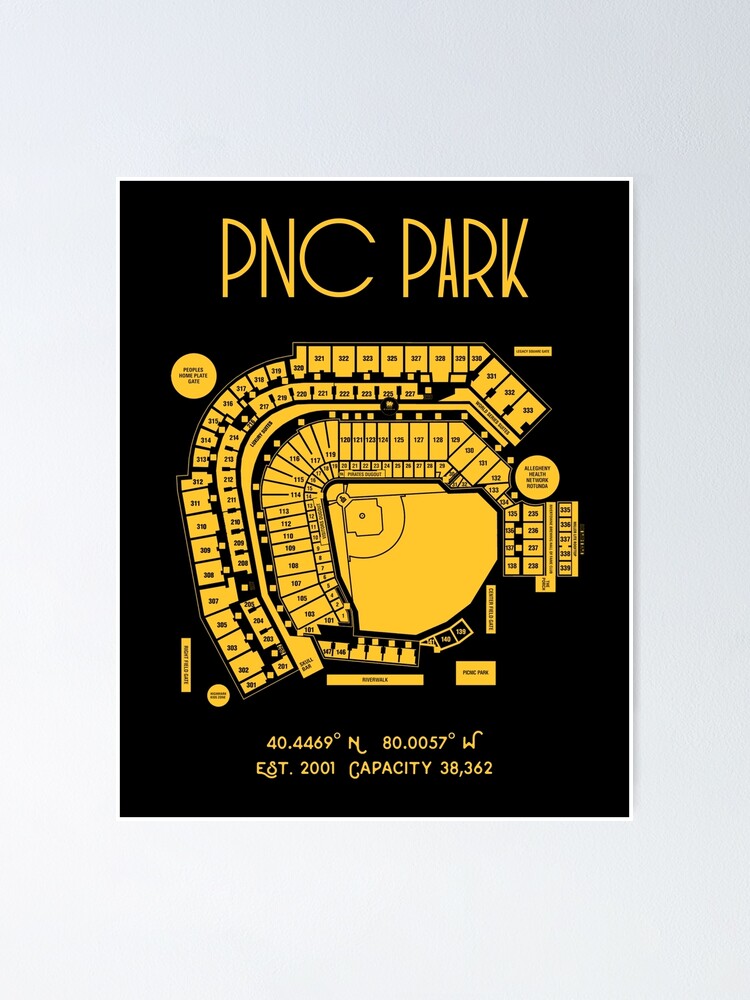 Pittsburgh Pirates PNC Park MLB Stadium Map Ballpark Map, 57% OFF