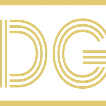 "DG Initials Gold Geometric Letters" Sticker for Sale by jeallan ...