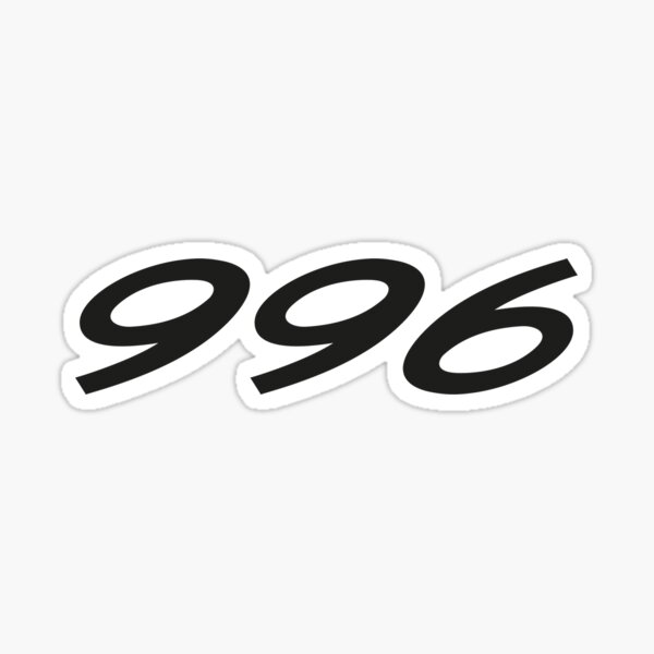 "996 BLACK EMBLEM" Sticker by Aspretto | Redbubble