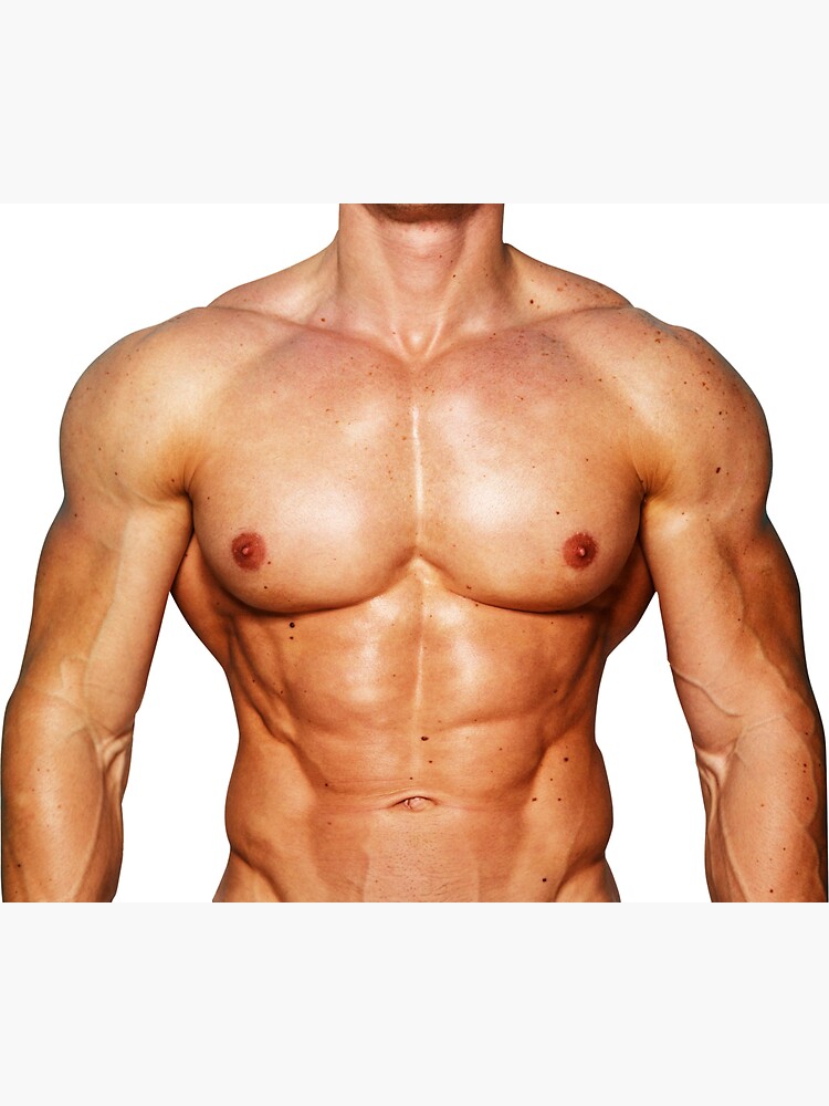 Fake Abs Men Body Muscle 6 Pack Graphic. Magnet