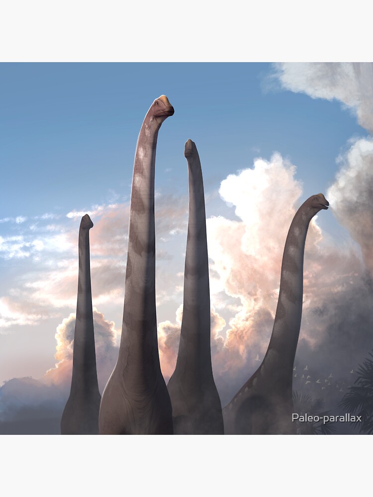 "Brachiosaurus herd" Sticker for Sale by Paleo-parallax | Redbubble