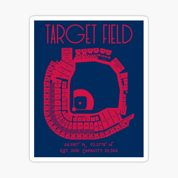 "Minnesota Twins Target Field Stadium Baseball" Sticker for Sale by ...