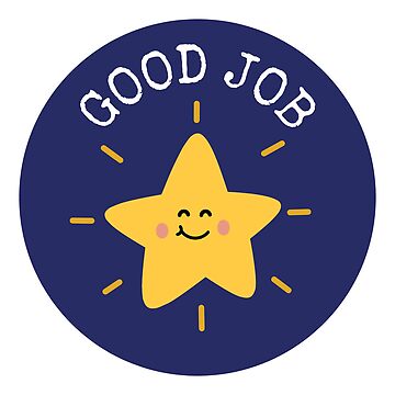 "Good job star" Sticker for Sale by PixelClip | Redbubble