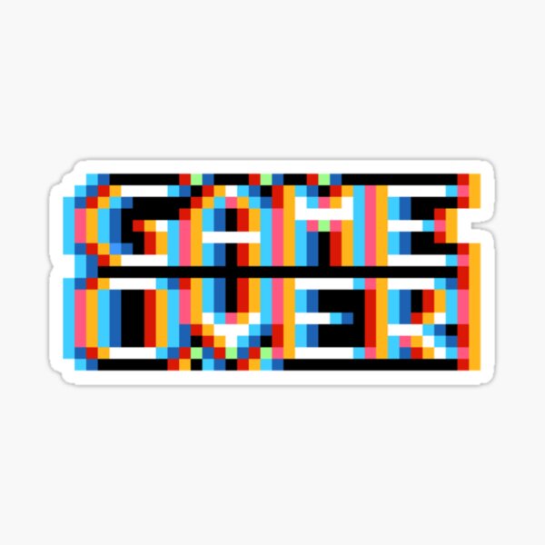 "Game Over" Sticker for Sale by seeturner | Redbubble