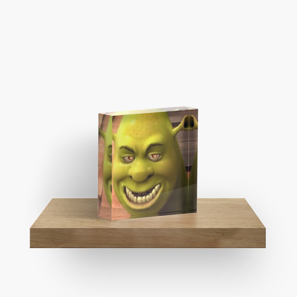 "creepy shrek" Acrylic Block for Sale by Alexis6214 | Redbubble