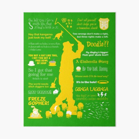 "Caddyshack: The Quotes" Art Board Print for Sale by LouisMaximus ...