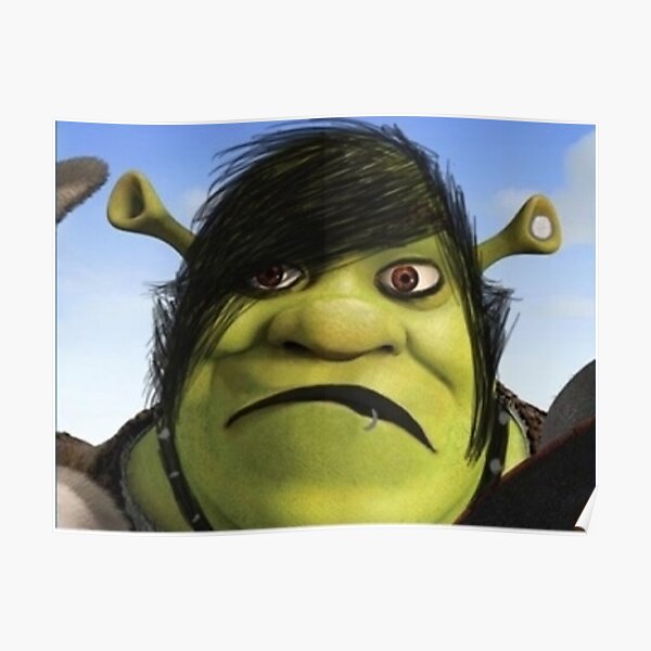 "emo shrek" Poster for Sale by Alexis6214 | Redbubble