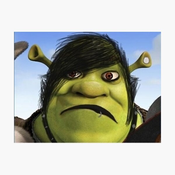 "emo shrek" Photographic Print for Sale by Alexis6214 | Redbubble