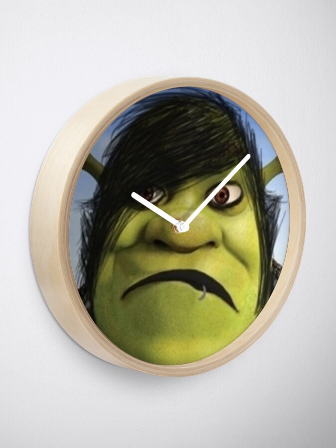 "emo shrek" Clock by Alexis6214 | Redbubble