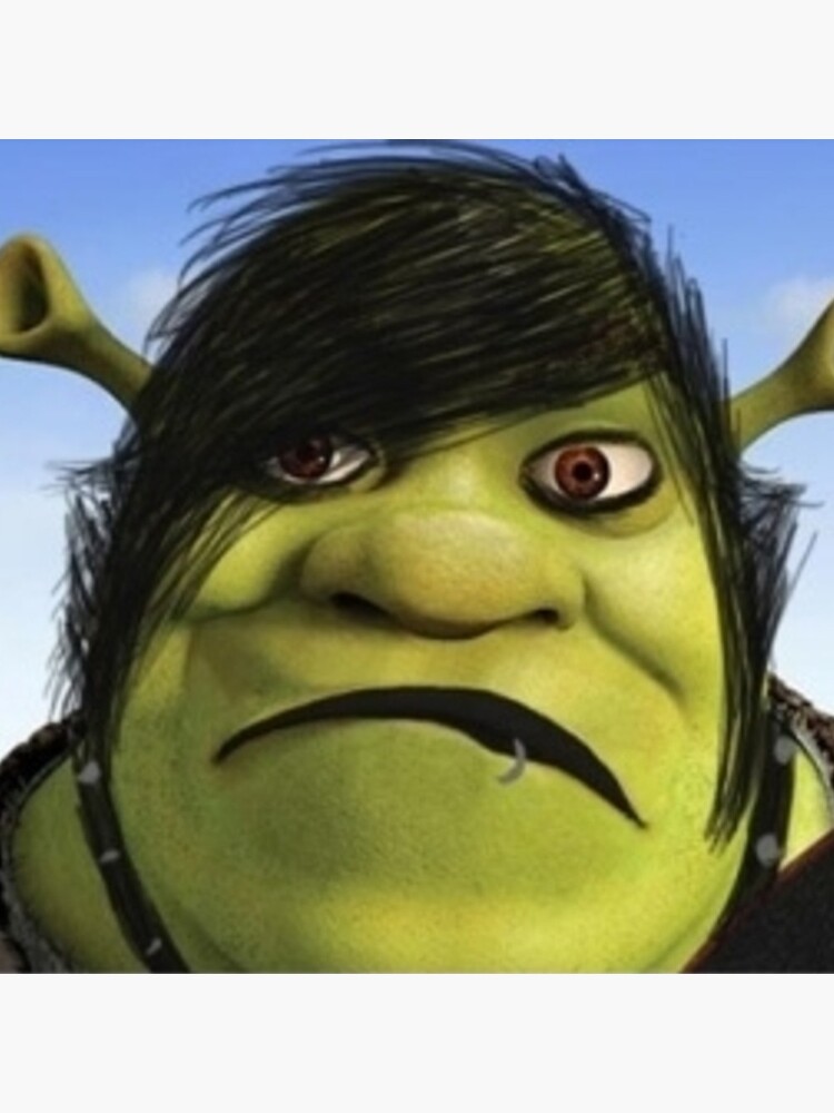 "emo shrek" Clock by Alexis6214 | Redbubble