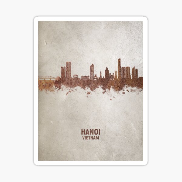 "Hanoi (Saigon) Vietnam Skyline" Sticker for Sale by Michael Tompsett ...